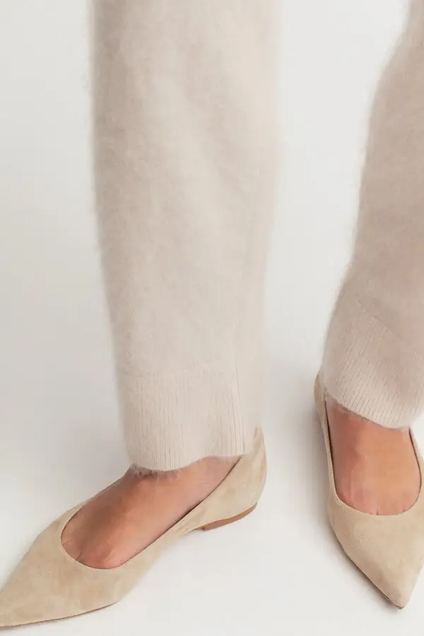 Iris Von Arnim Brushed Cashmere Trousers Darbie - Alabaster
