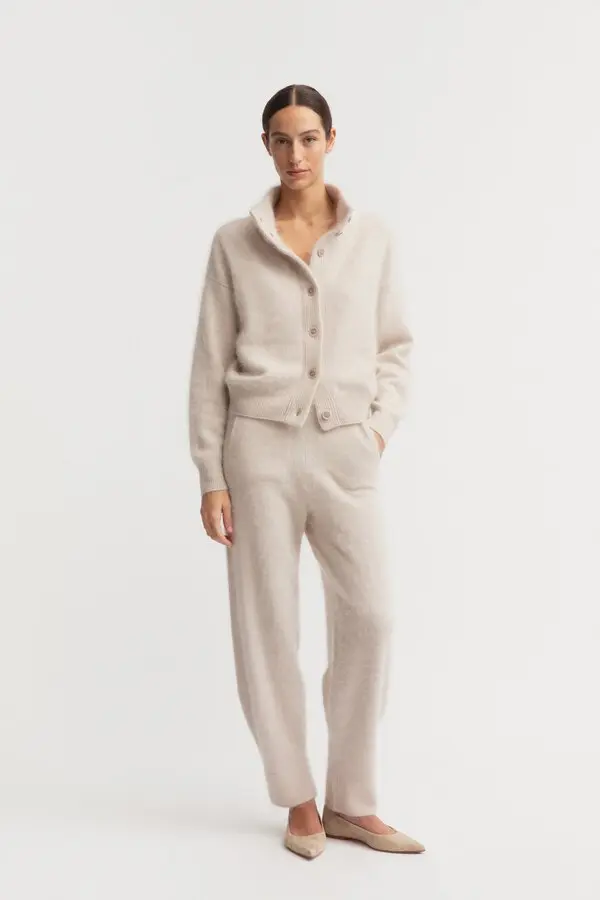 Iris Von Arnim Brushed Cashmere Trousers Darbie - Alabaster