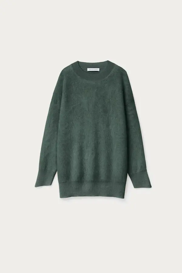 Iris Von Arnim Brushed Cashmere Sweater Darlina - Forest