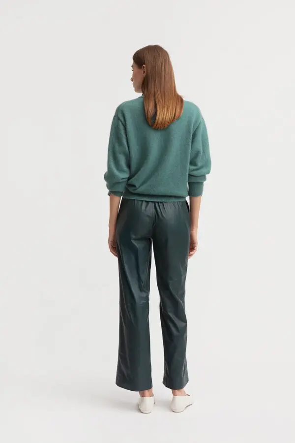 Iris Von Arnim Leather Trousers Padmara - Pine Green