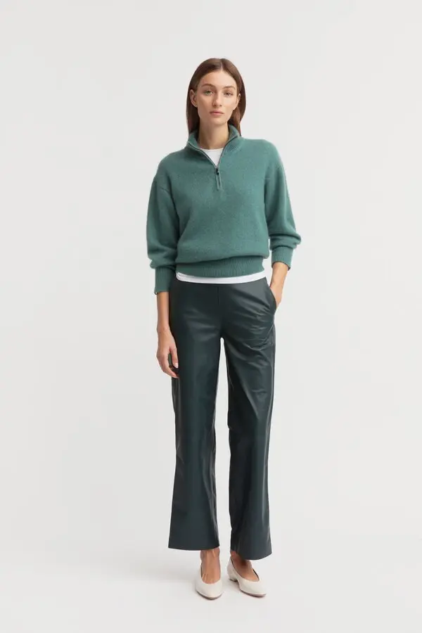 Iris Von Arnim Leather Trousers Padmara - Pine Green