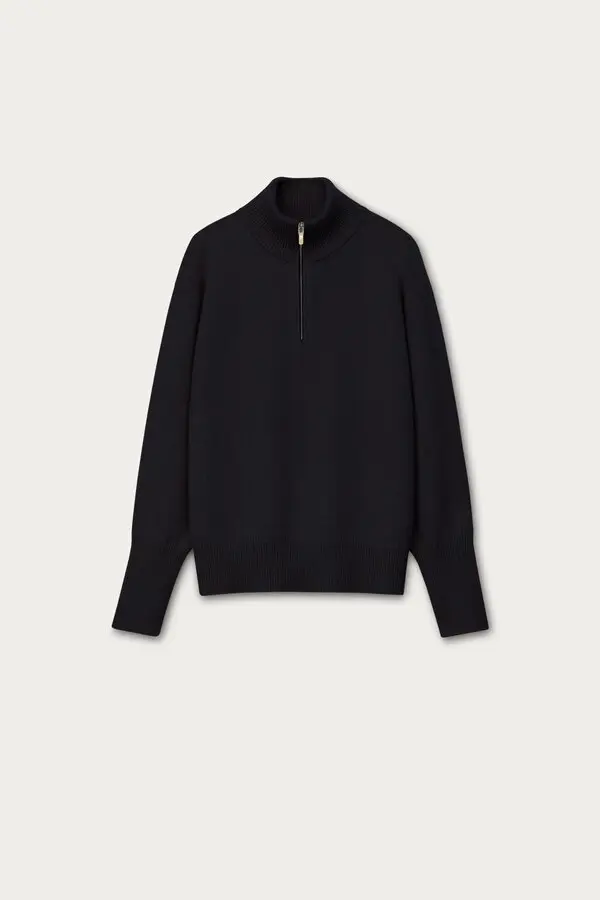 Iris Von Arnim Cashmere-silk Troyer Kalina - Navy