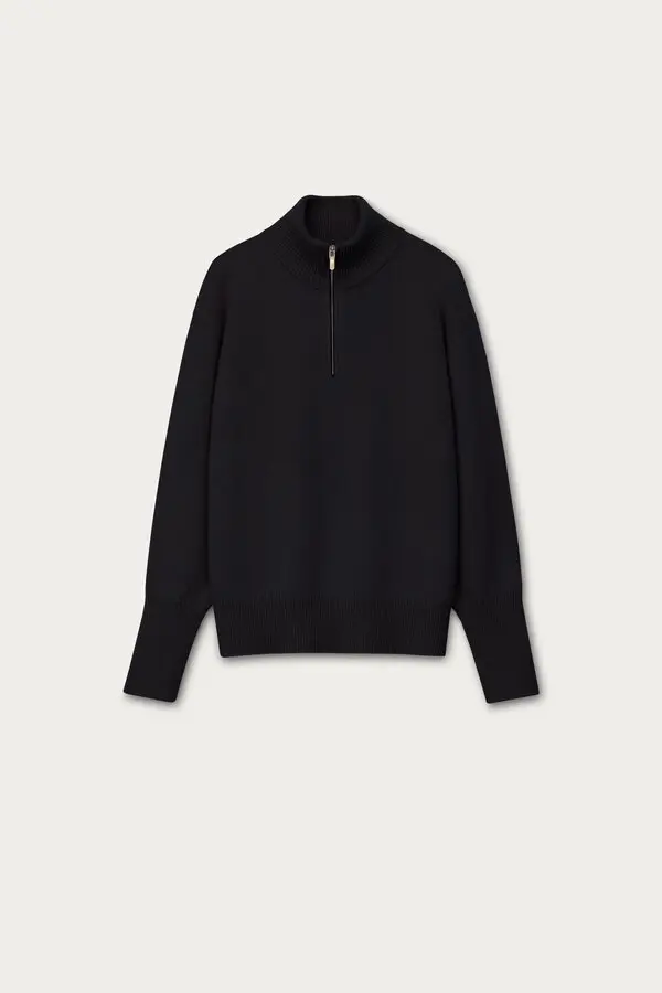 Iris Von Arnim Cashmere-silk Troyer Kalina - Navy