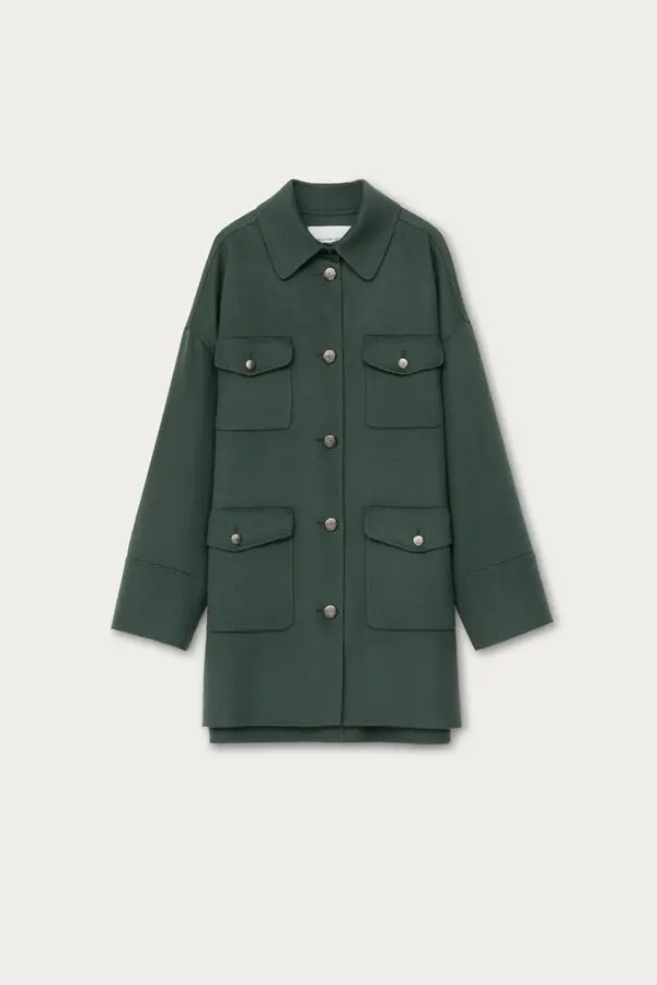 Iris Von Arnim Doubleface Long Shirt Jasmin - Fern