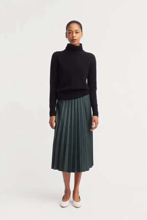Iris Von Arnim Cashmere-silk Sweater Neris Turtle - Navy