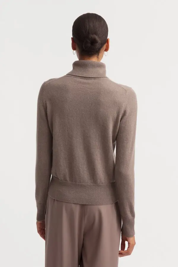 Iris Von Arnim Cashmere-silk Sweater Neris Turtle - Taupe