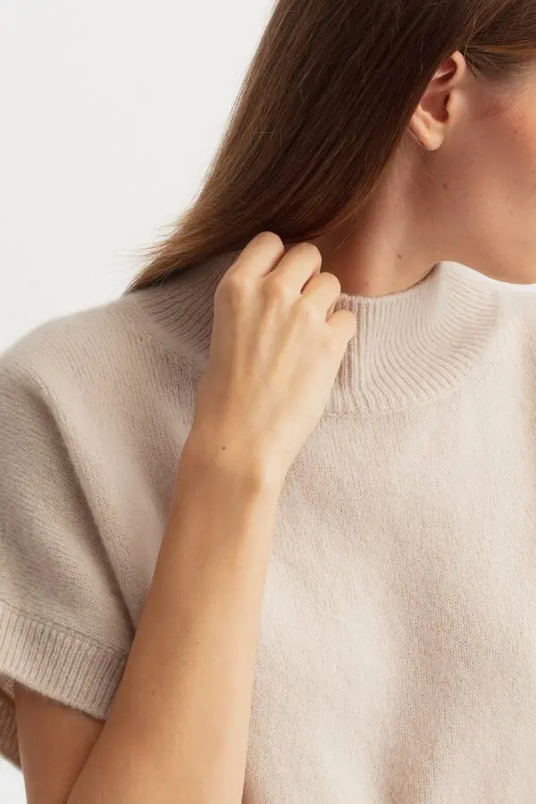 Iris Von Arnim Cashmere-silk Troyer Krissy - Alabaster