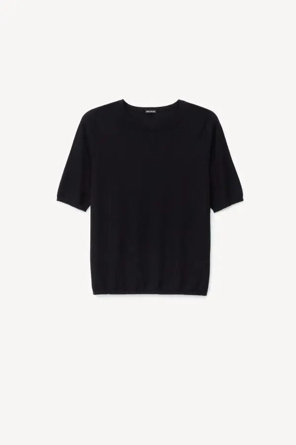 Iris Von Arnim Superfine Cashmere T-shirt Lily - Navy