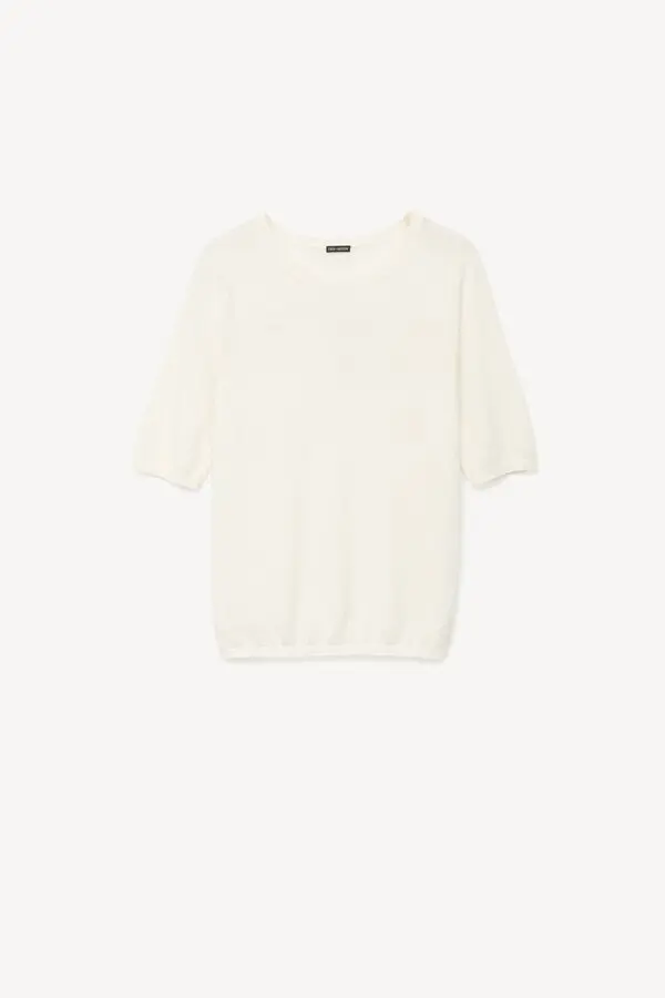 Iris Von Arnim Superfine Cashmere T-shirt Lily - Off White