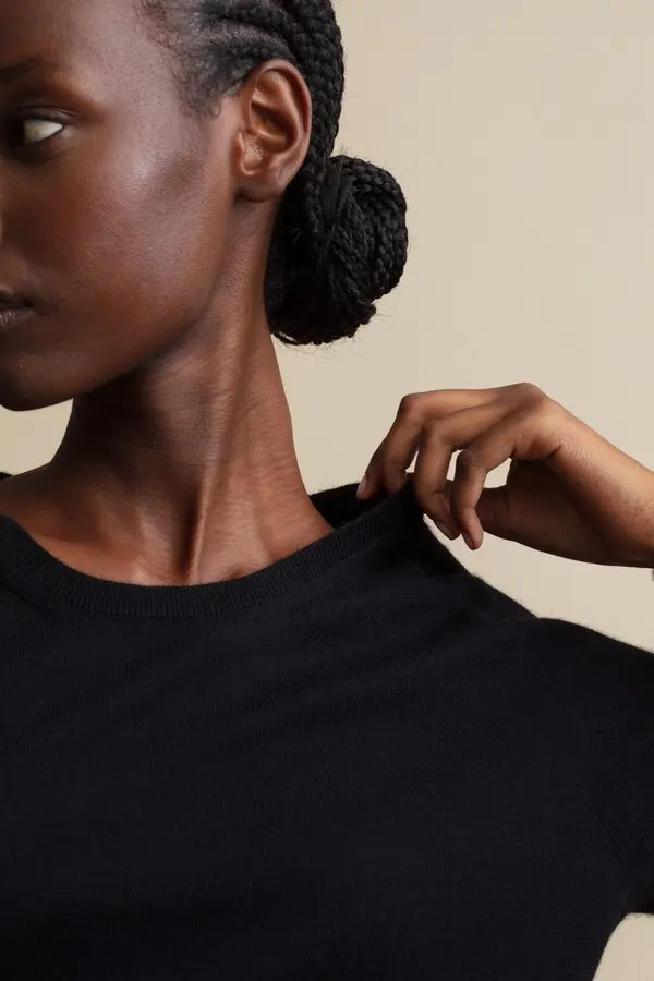 Iris Von Arnim Superfine Cashmere Sweater Laureen - Black