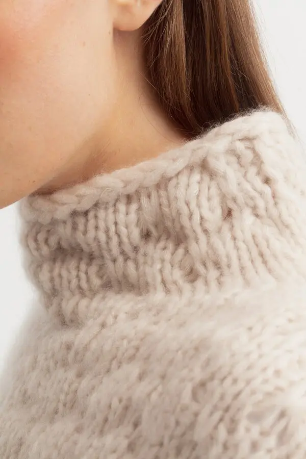Iris Von Arnim Handknit Sweater Lunara - Alabaster