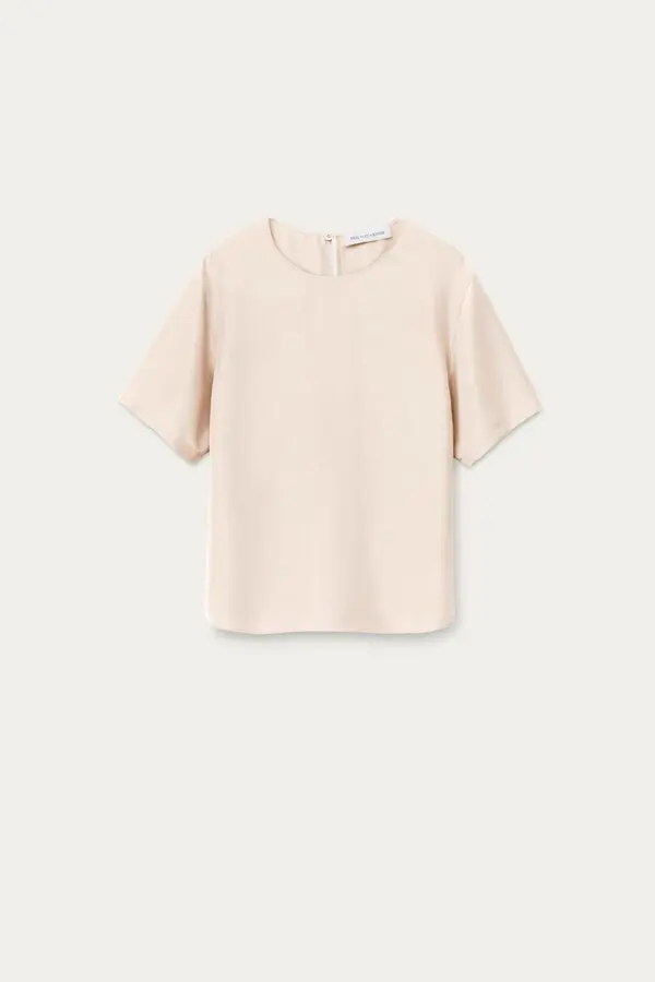 Iris Von Arnim Silk Top Narcissa - Alabaster