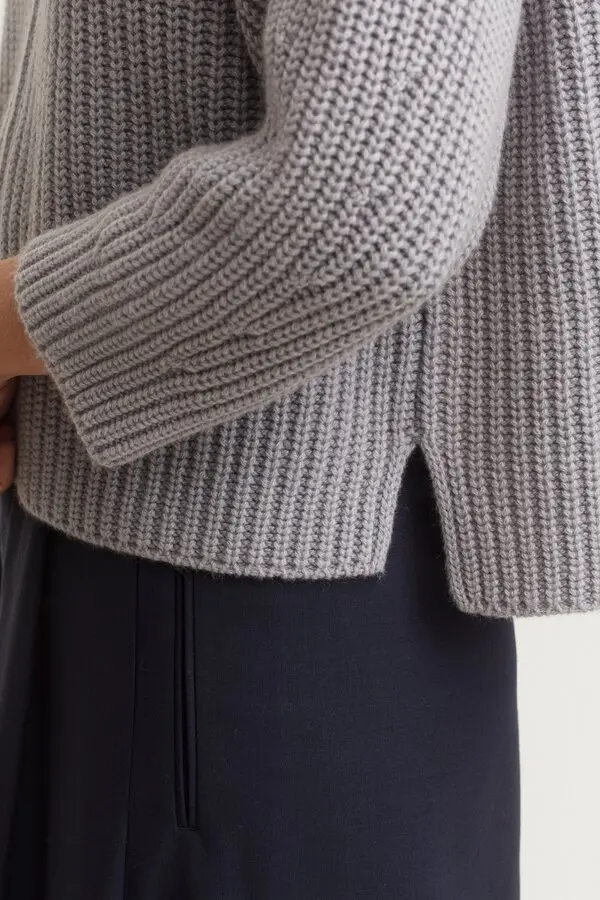 Iris Von Arnim Stonewashed Cashmere Cardigan Fallou Zip