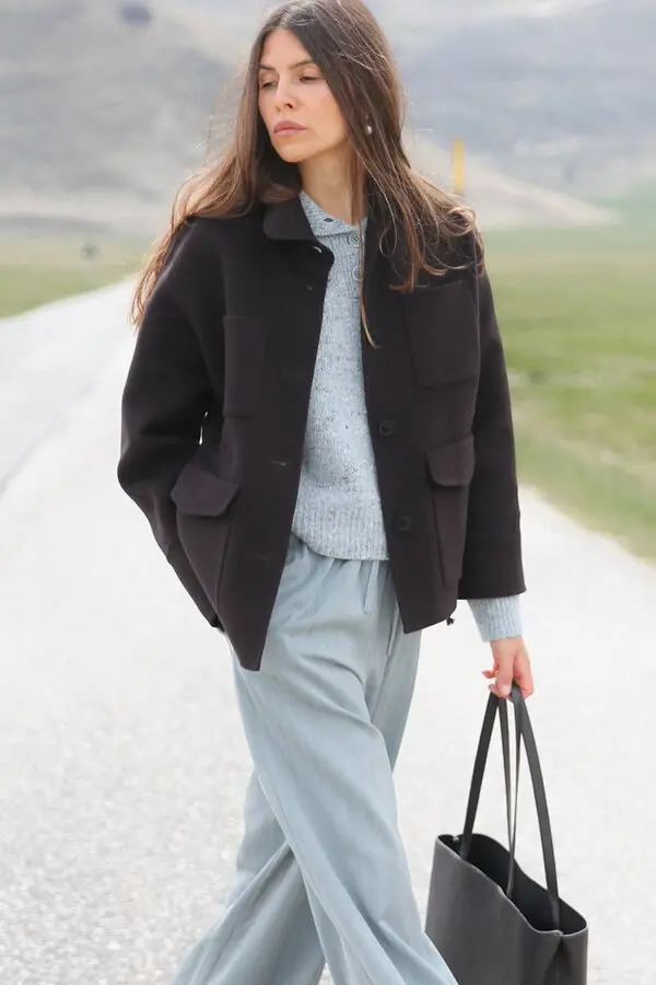 Iris Von Arnim Doubleface Jacket Danessa - Chocolate