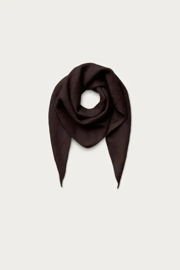 Iris Von Arnim Brushed Cashmere Scarf Kasira - Chocolate