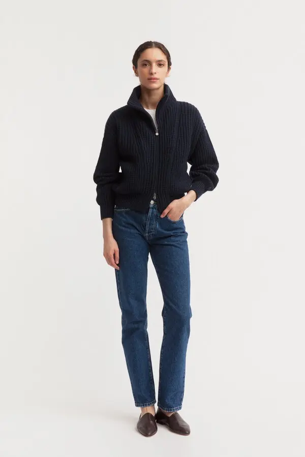 Iris Von Arnim Cashmere Cardigan Brunetta - Ocean