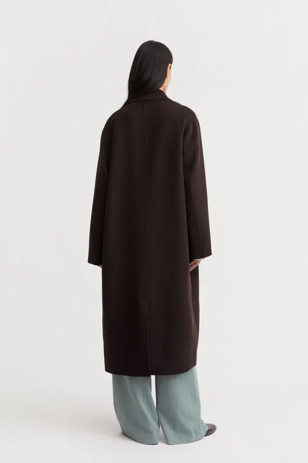 Iris Von Arnim Doubleface Coat Delara - Chocolate