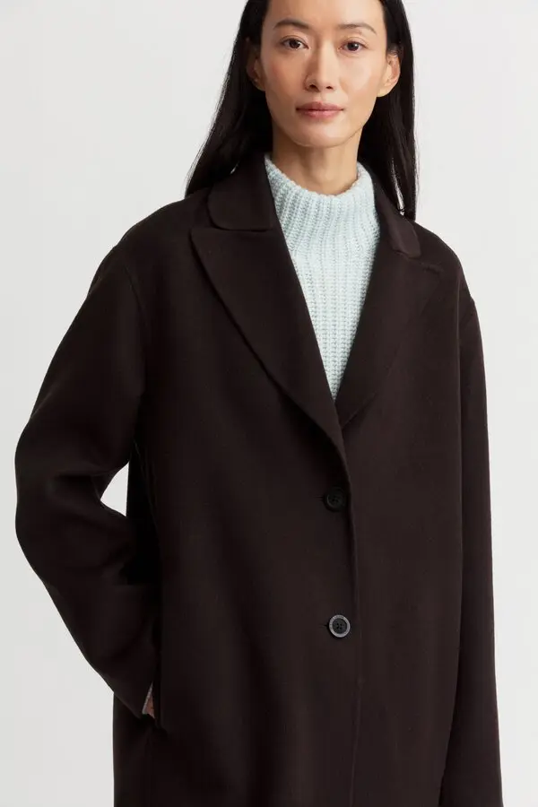 Iris Von Arnim Doubleface Coat Delara - Chocolate