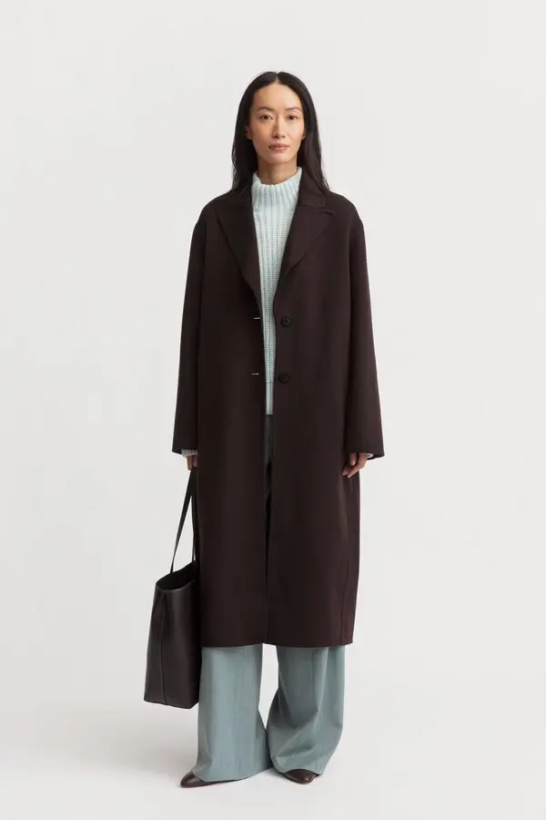Iris Von Arnim Doubleface Coat Delara - Chocolate