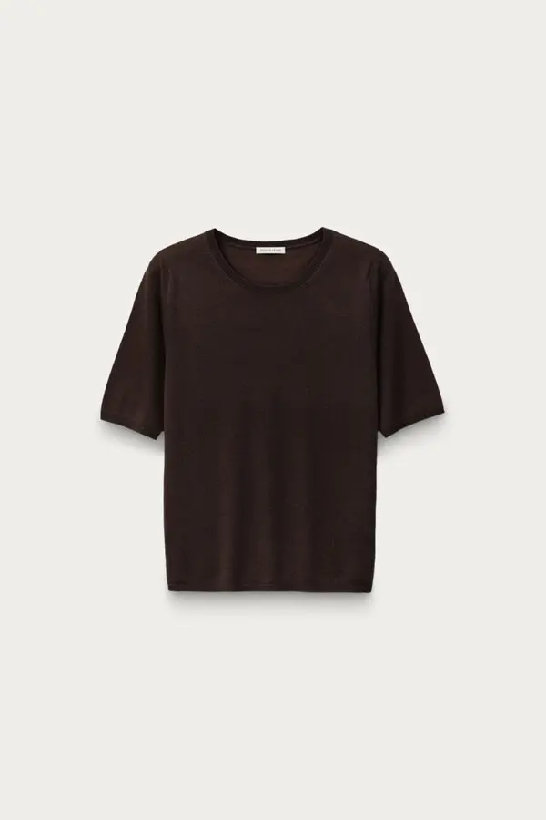 Iris Von Arnim Superfine Cashmere T-shirt Lily - Chocolate