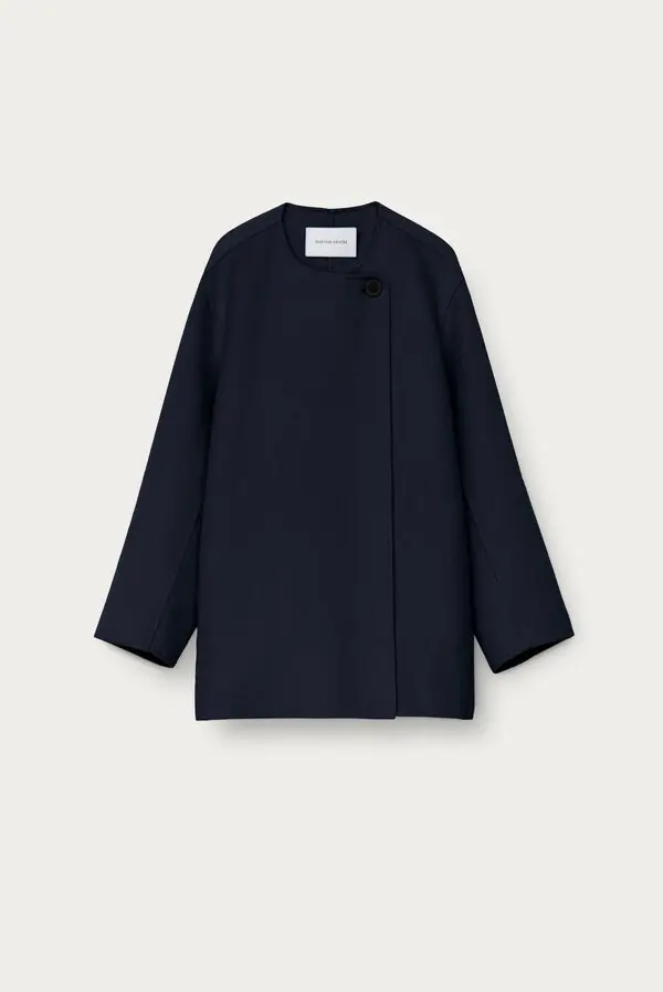 Iris Von Arnim Doubleface Short Coat Delisa - Ocean