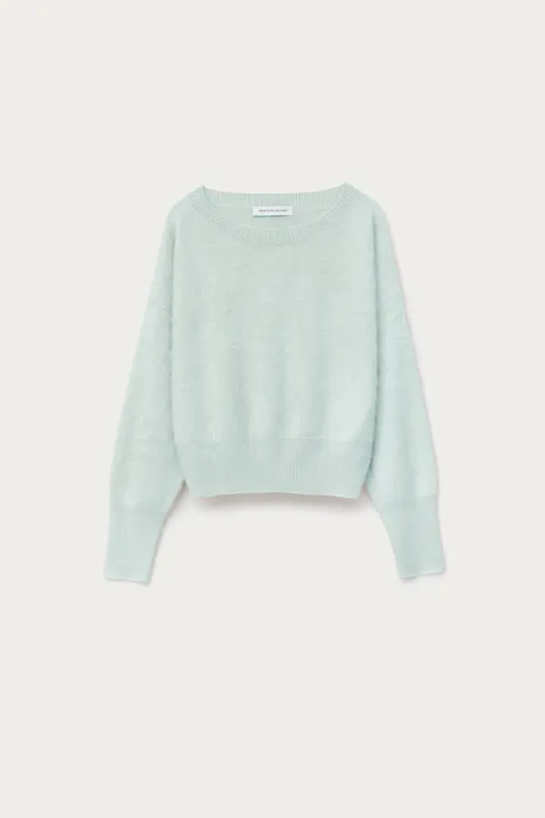 Iris Von Arnim Brushed Cashmere Sweater Kenzie - Glacier