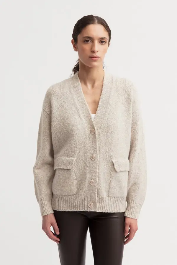 Iris Von Arnim Wool-cashmere Cardigan Talisa - Alabaster