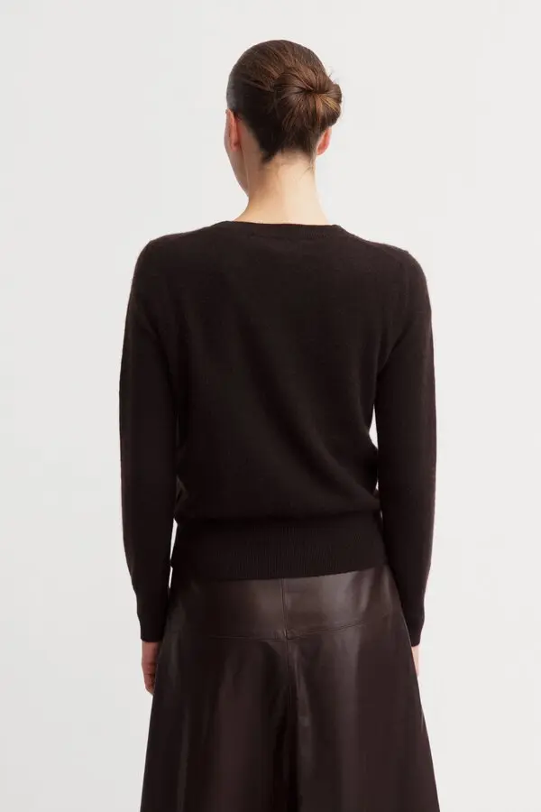 Iris Von Arnim Cashmere-silk Sweater Neris - Chocolate