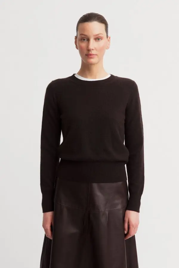 Iris Von Arnim Cashmere-silk Sweater Neris - Chocolate