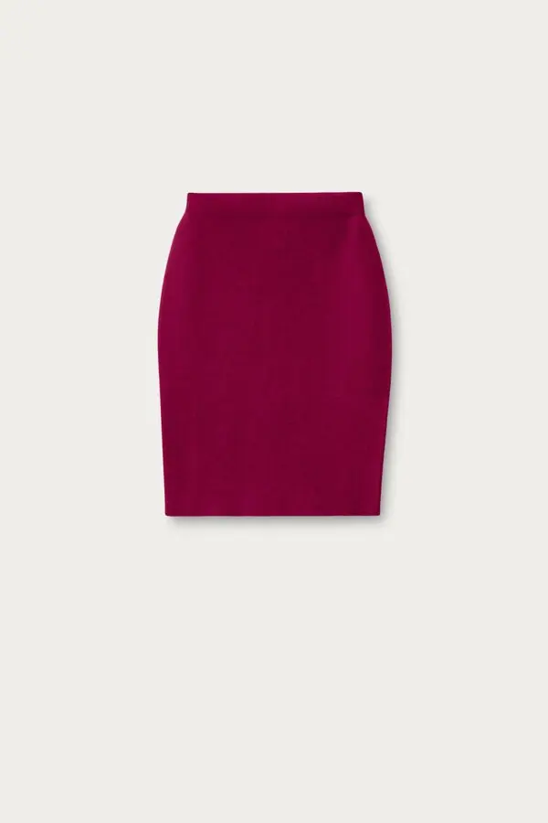 Iris Von Arnim Cashmere-silk Skirt Dabella - Ruby