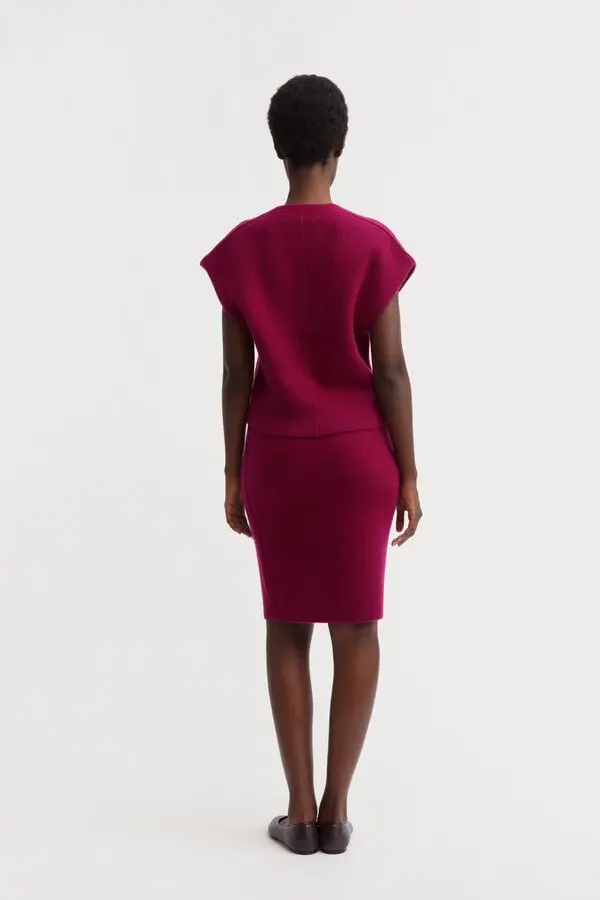 Iris Von Arnim Cashmere-silk Skirt Dabella - Ruby