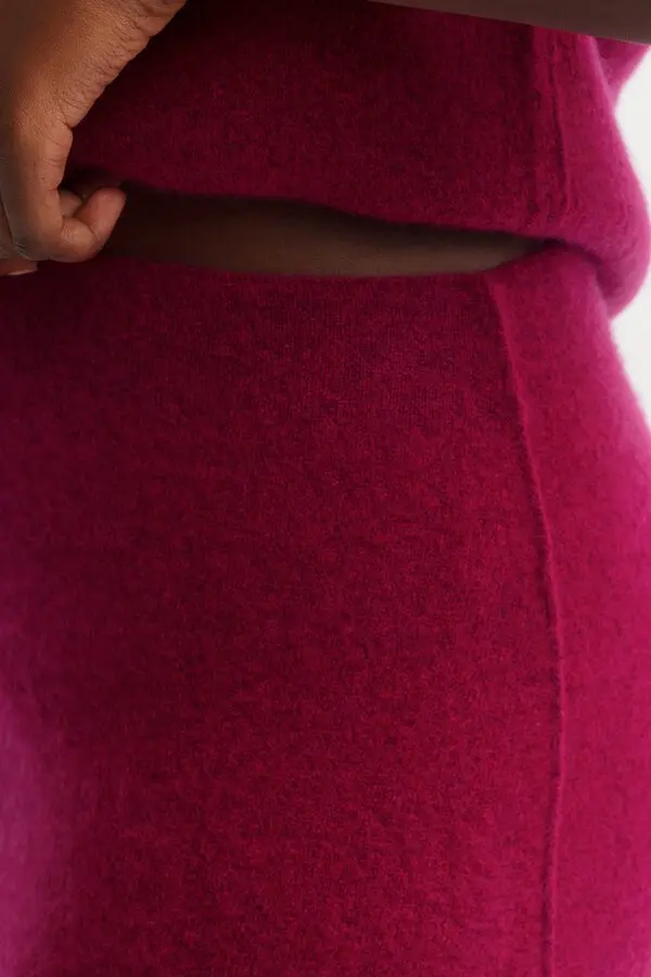 Iris Von Arnim Cashmere-silk Skirt Dabella - Ruby