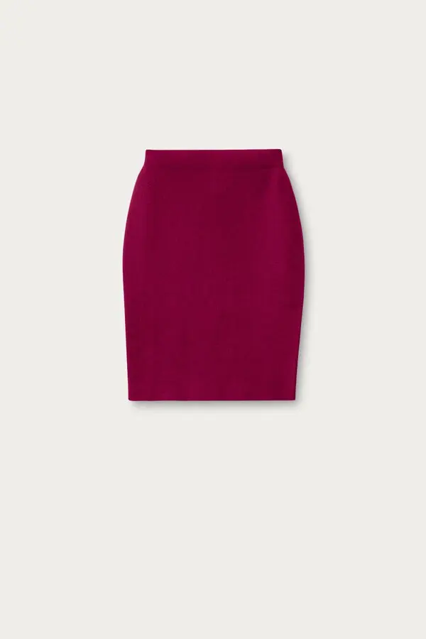 Iris Von Arnim Cashmere-silk Skirt Dabella - Ruby