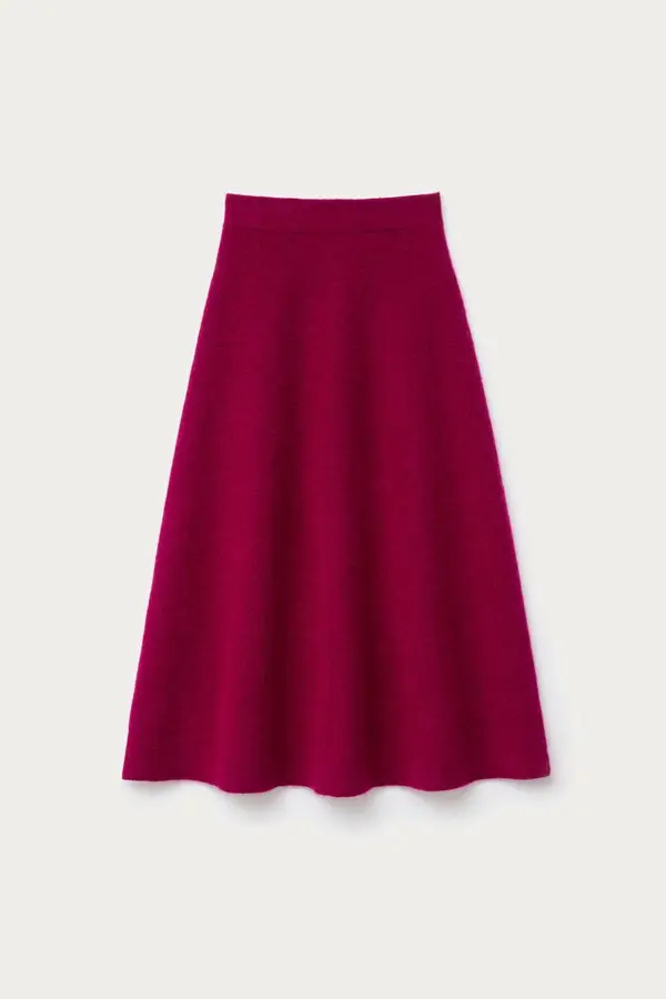 Iris Von Arnim Cashmere-silk Skirt Danea - Ruby