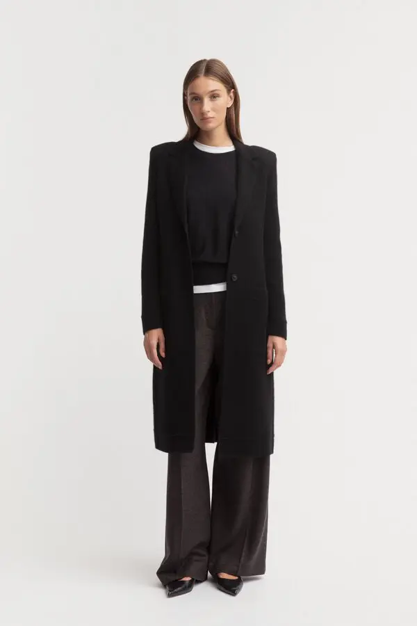Iris Von Arnim Cashmere-silk Coat Davinia - Black
