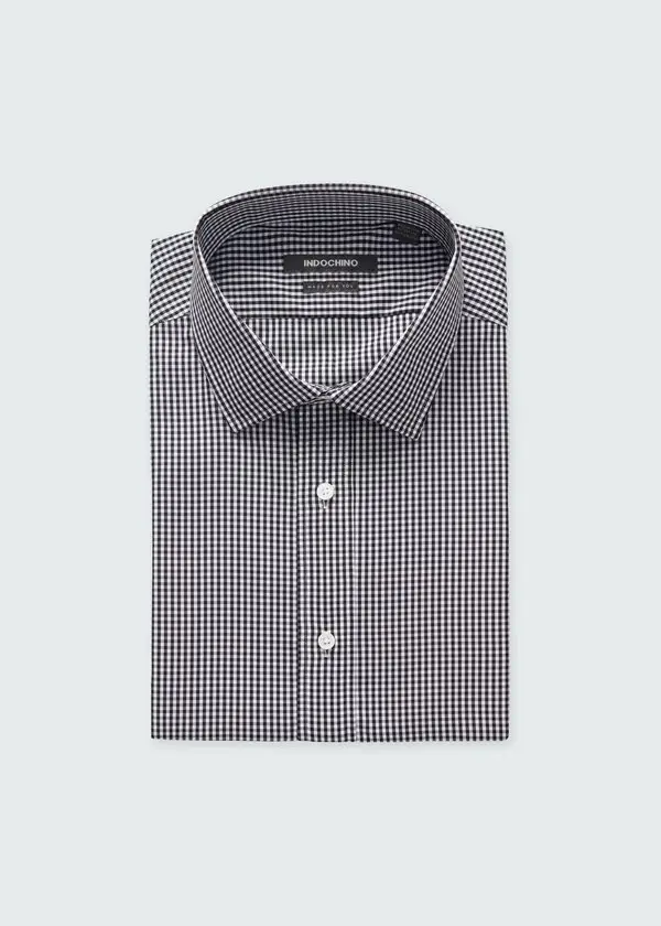 INDOCHINO Hyde Gingham Shirt - Black