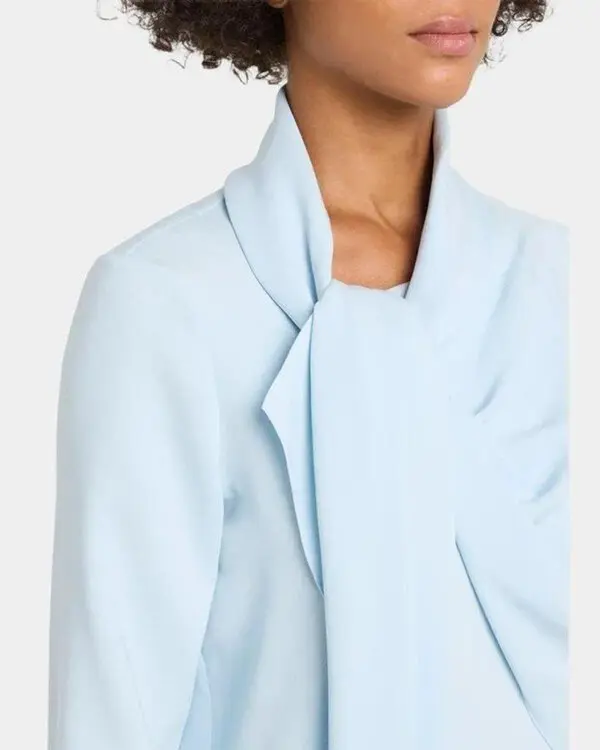 Oscar De La Renta Tieneck Georgette Blouse