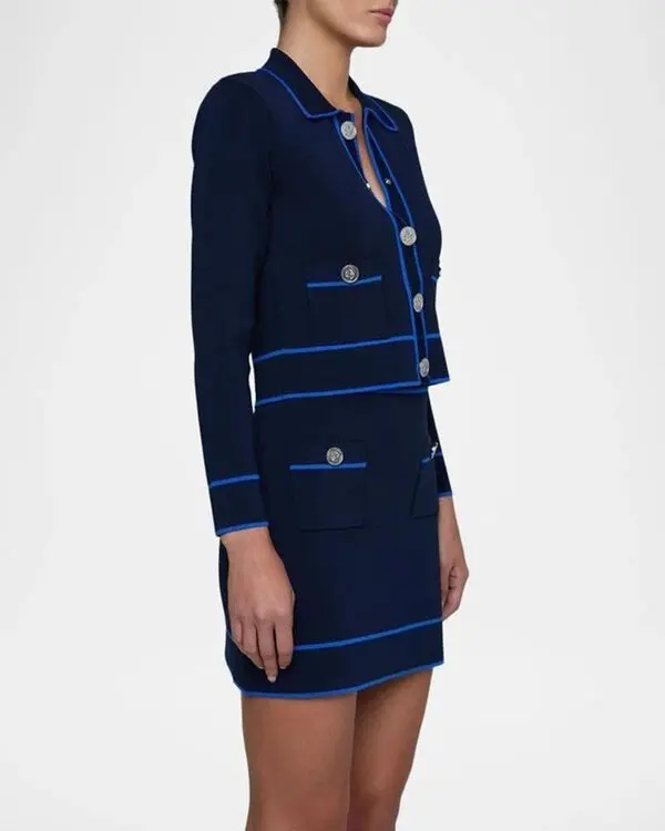 L & Apos;AGENCE Tala Stretch Knit Cardigan - Midnight