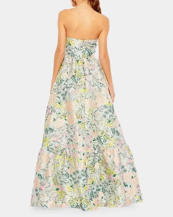 Mac Duggal Floral Brocade Ball Gown