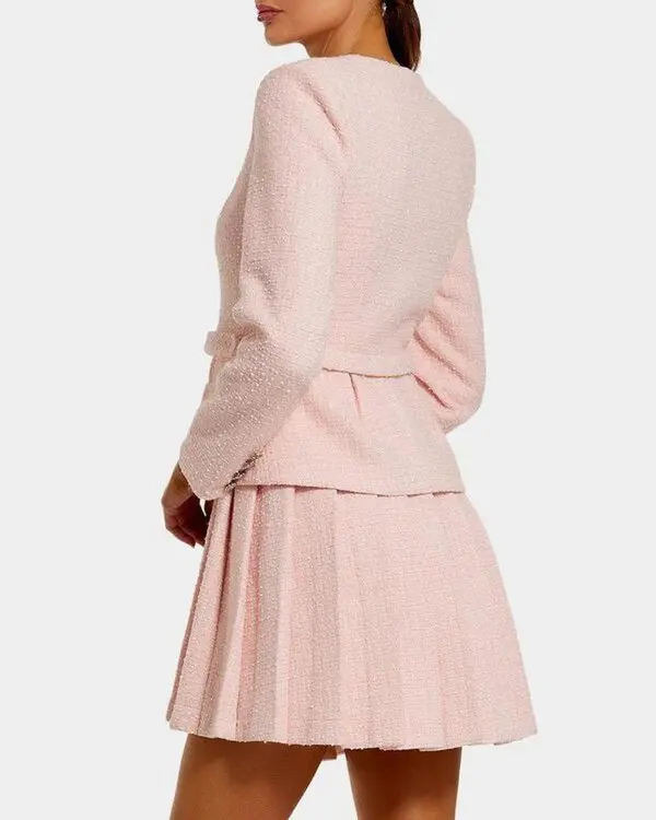 Mac Duggal Ieena Bouclé Tailored Mini Dress