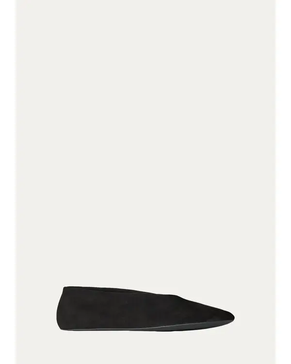 THE ROW Stella Suede Slippers