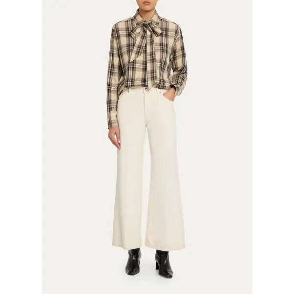 HAIKURE Clara Cropped Wide-leg Jeans