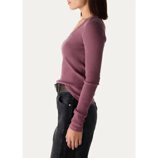 AMO Nico Ribbed Long-sleeve Top