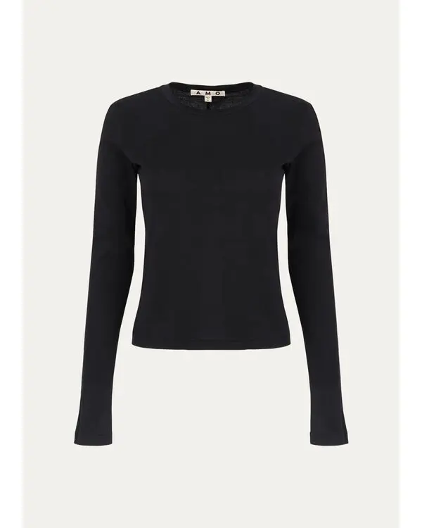 AMO Jade Long-sleeve T-shirt - Black
