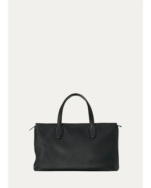 THE ROW Marcel Top-handle Bag In Grain Leather - Black