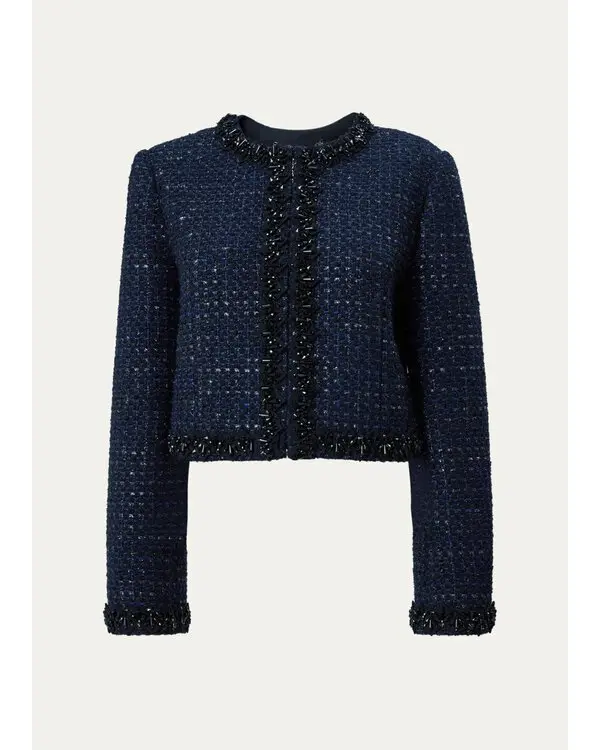 Carolina Herrera Embellished Tweed Jacket