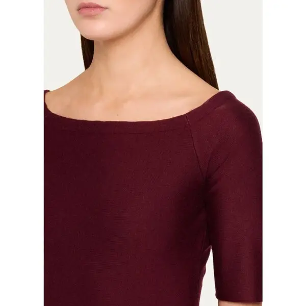 Gabriela Hearst Vivia Wool Knit Midi Dress