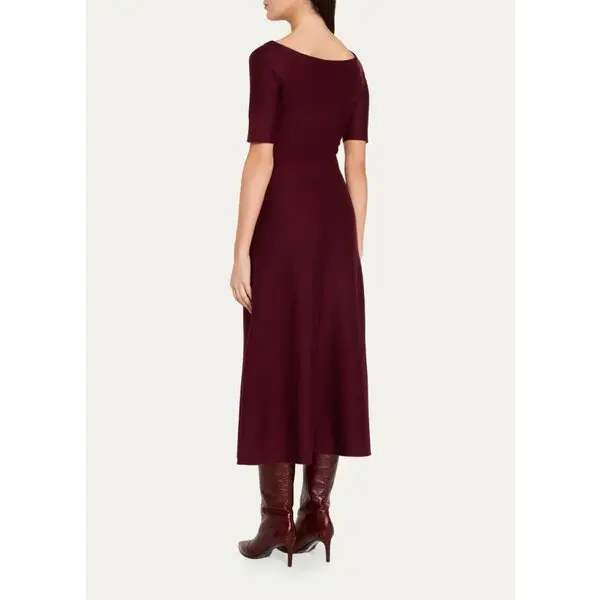 Gabriela Hearst Vivia Wool Knit Midi Dress