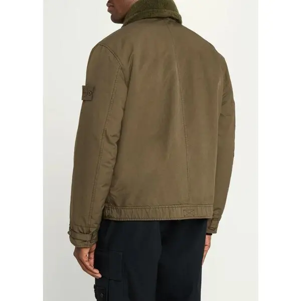 Stone Island Shearling-collar Military Jacket