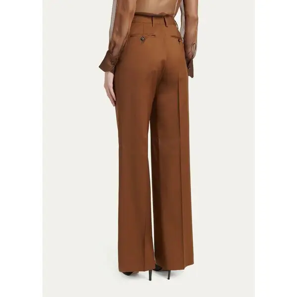 Kiton High-rise Wool Wide-leg Pants